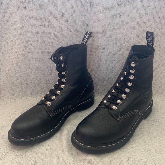 Dr. Martens | Shoes | Dr Martens 46 Pascal Hardware Leather Boots Black ...